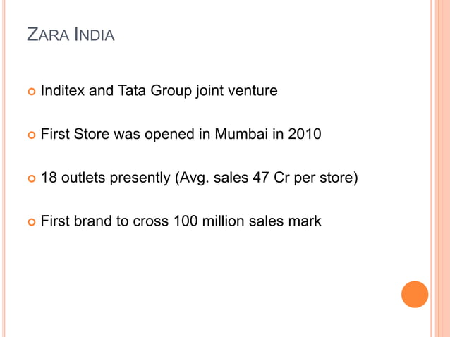 Zara : Fast Fashion | PPTX