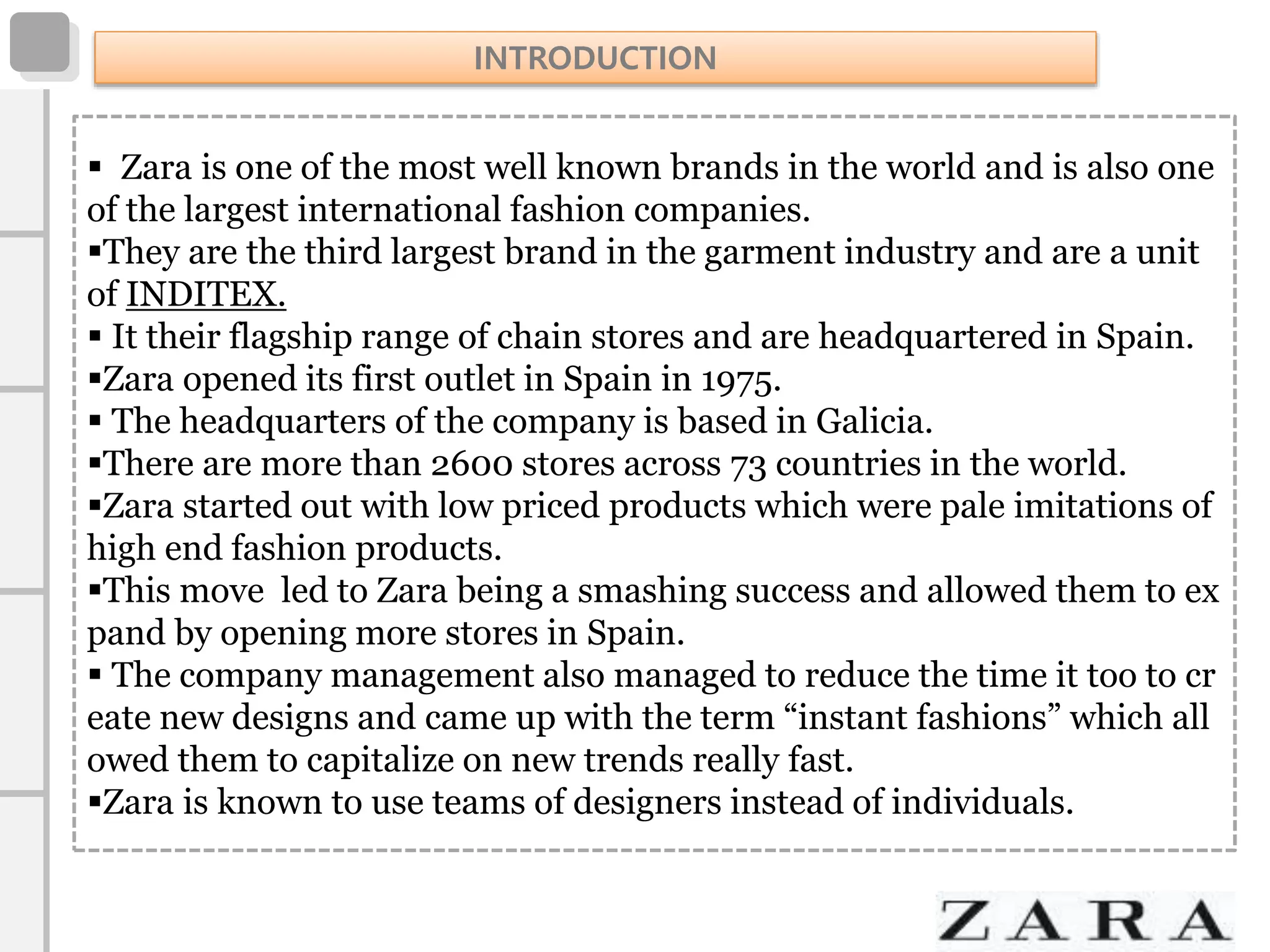Zara Business model | PPTX