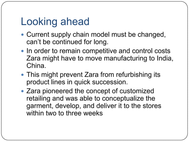 Zara Procurement strategy | PPTX | Logistics | Business