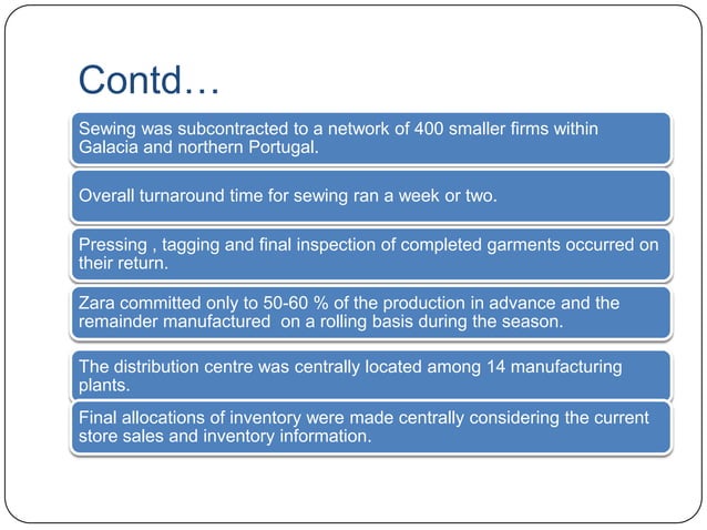Zara Procurement strategy | PPTX | Logistics | Business