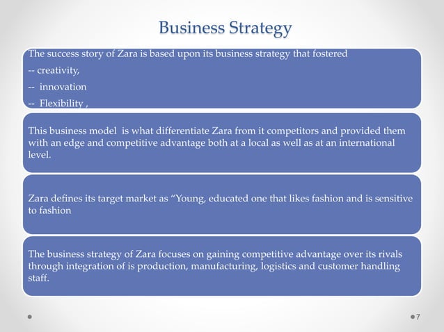 Zara - case study -- | PPTX