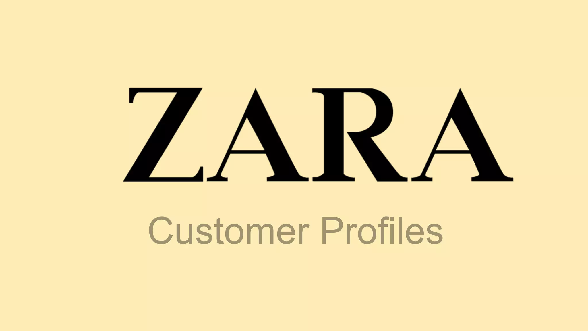 Zara brand personas | PPTX