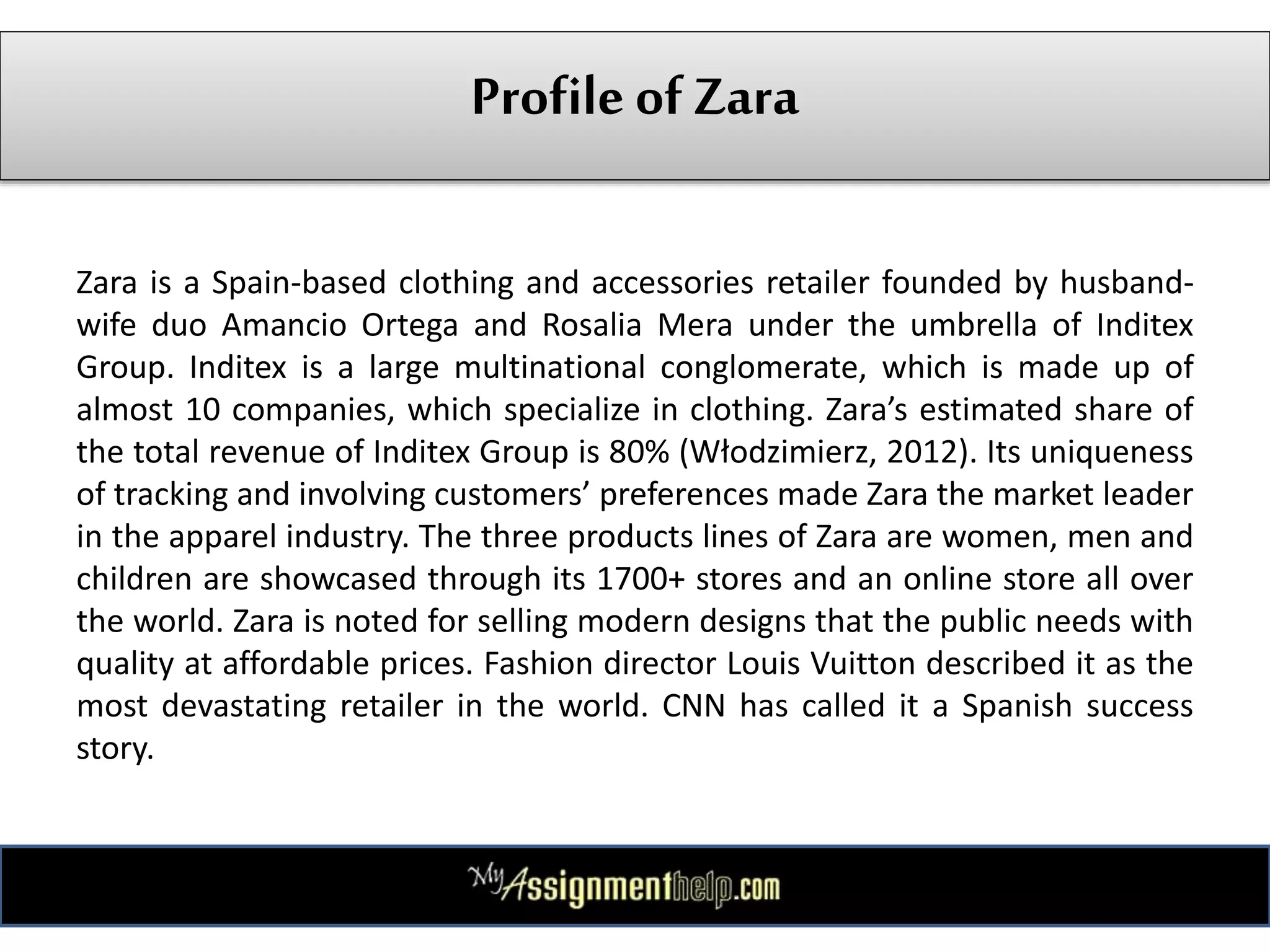 ZARA Case Study- PESTLE - SWOT Analysis | PPTX