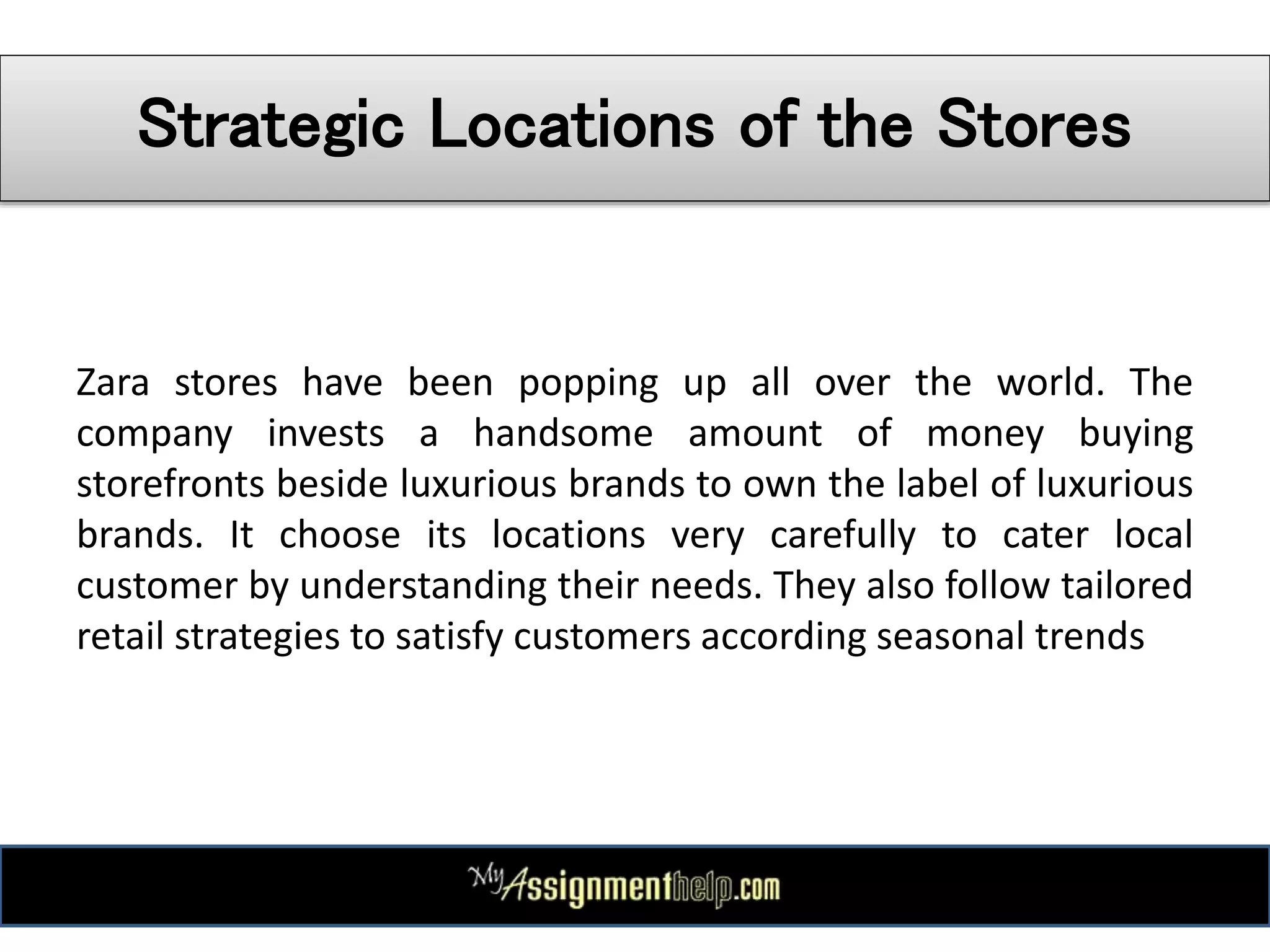 ZARA Case Study- PESTLE - SWOT Analysis | PPTX