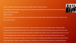 Zara company profile with history and marketing strategy | PPTX