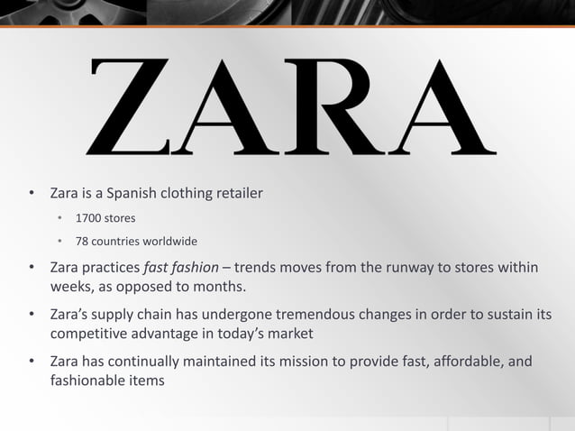 Zara Final Presentation | PPTX | Logistics and Transportation Industry | Industries