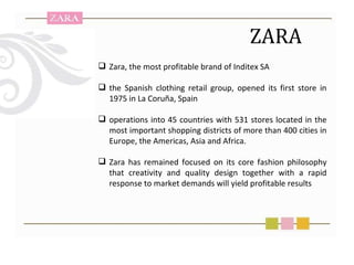 Zara Fashion : Marketing Strategy and M.I.S. | PPT