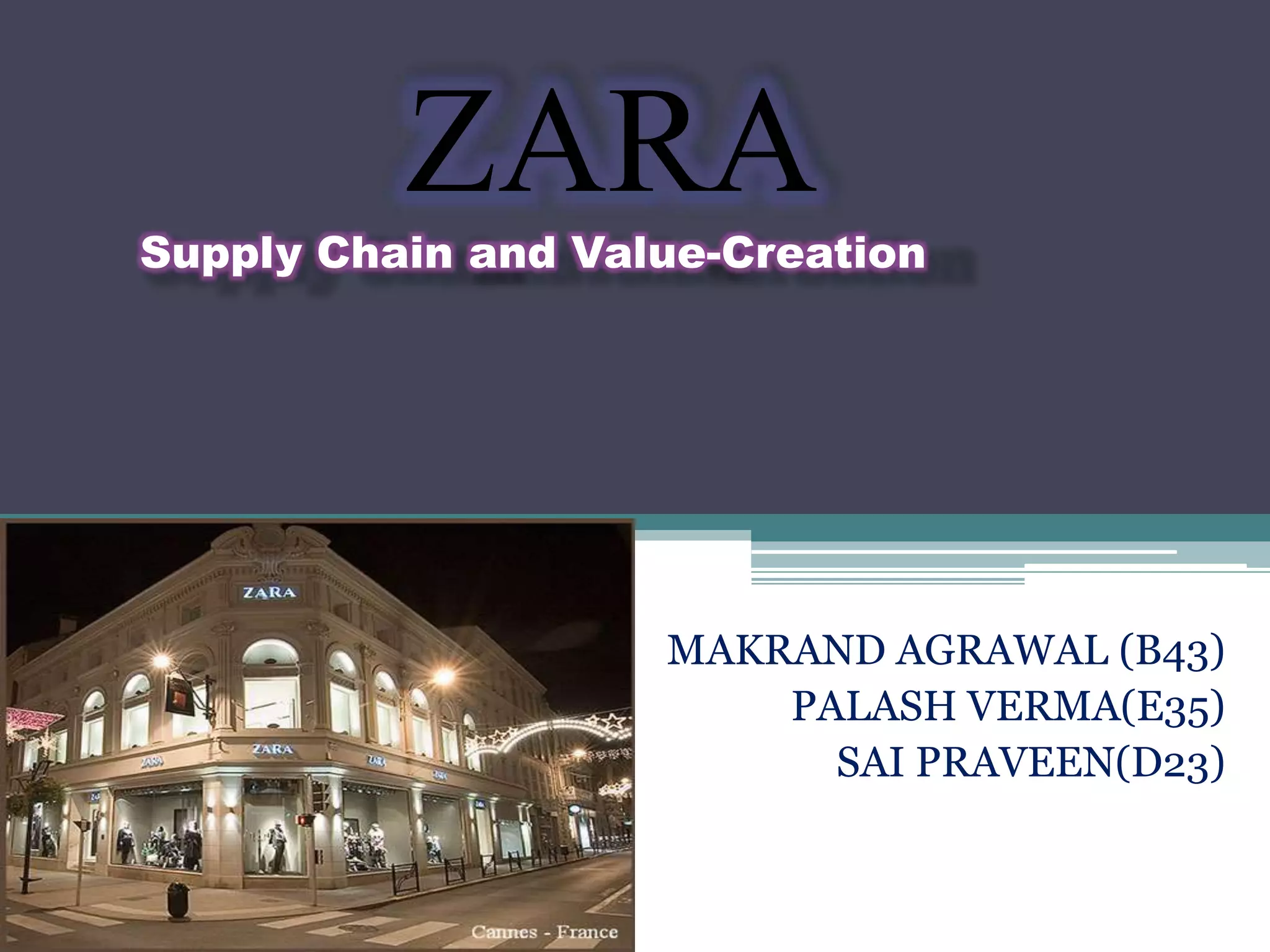 Supply Chain Management of ZARA | PPTX | Apparel Industry | Industries