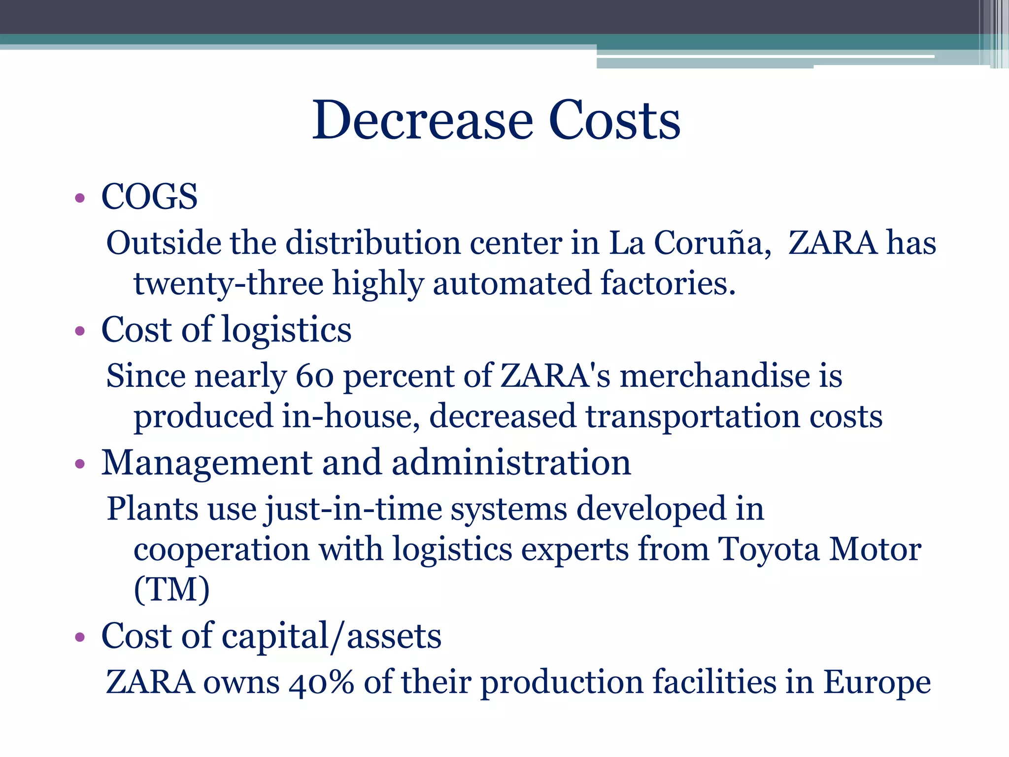 Supply Chain Management of ZARA | PPTX
