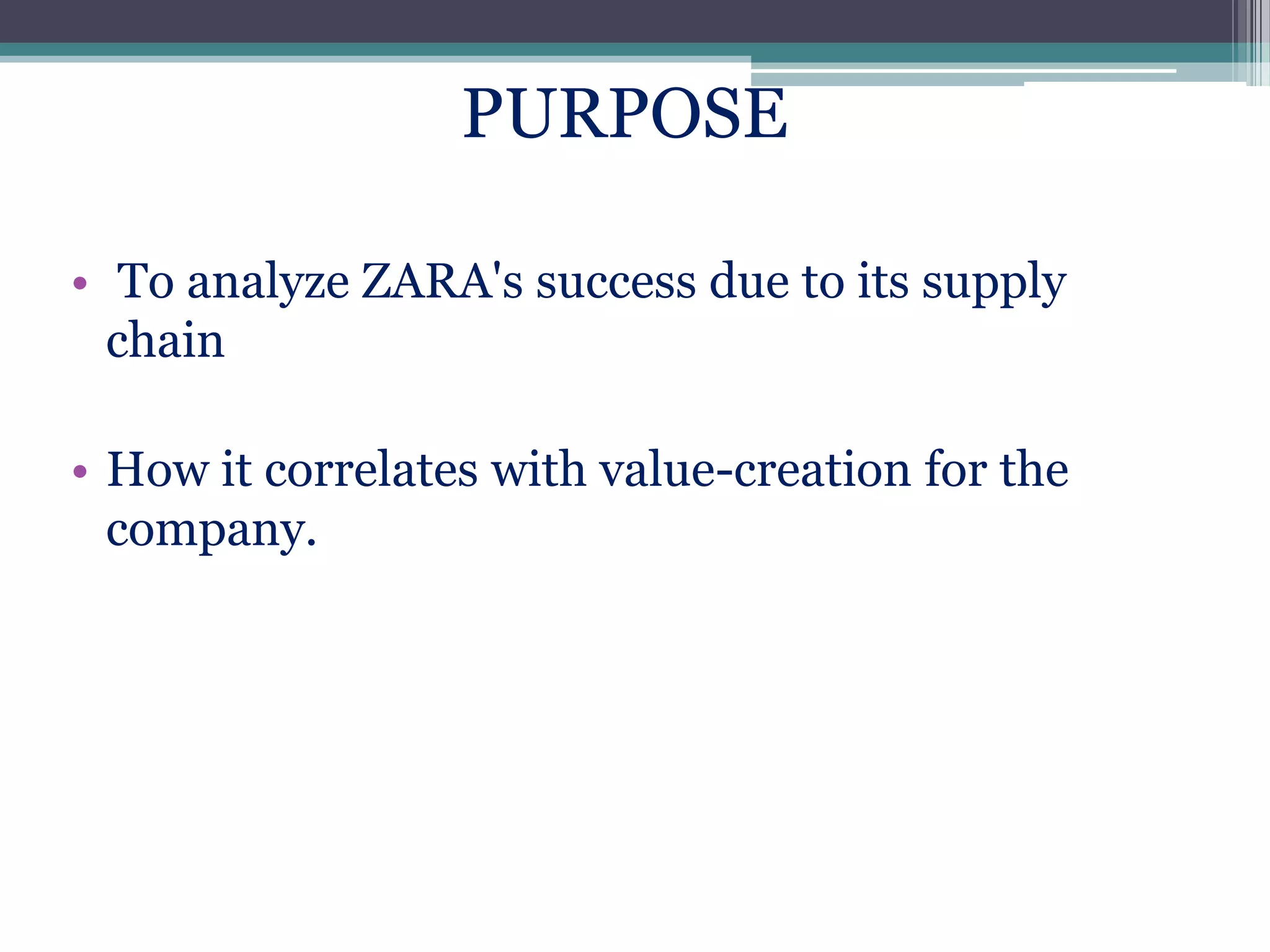 Supply Chain Management of ZARA | PPTX | Apparel Industry | Industries