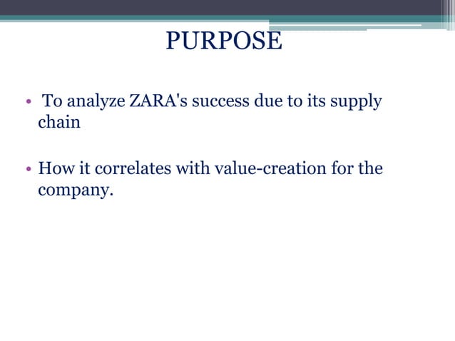 Supply Chain Management of ZARA | PPTX | Apparel Industry | Industries