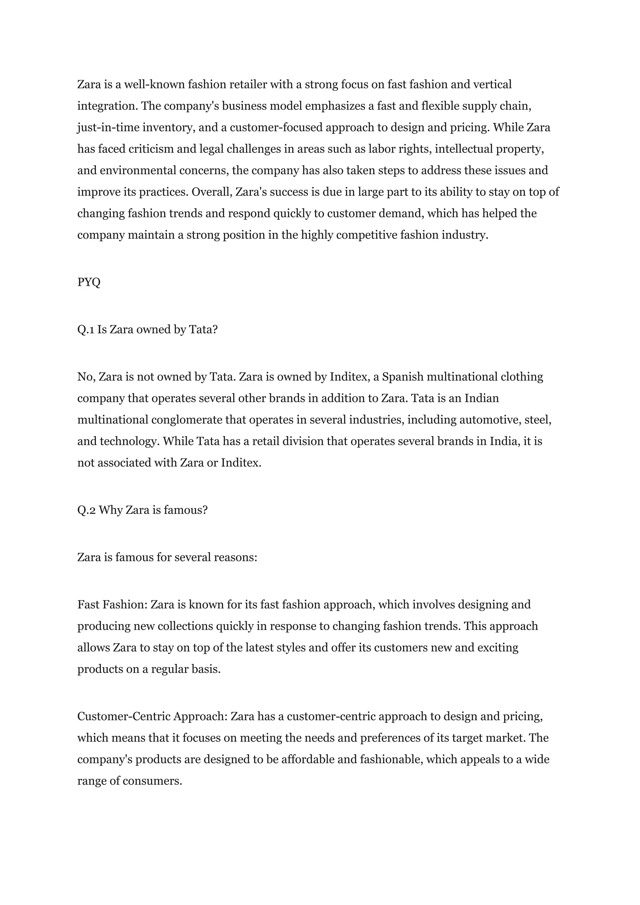 Zara_ History, Business Model, Strategies, and Financial Performance.pdf