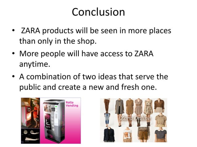 Zara in vending machines (convince for the idea) | PPT