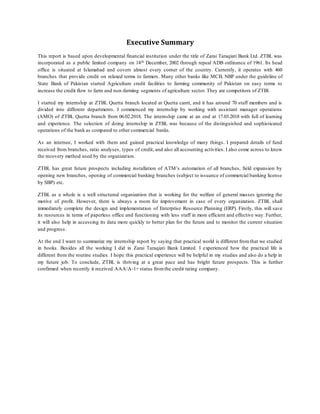 Zarai taraqiati bank ltd. | DOCX