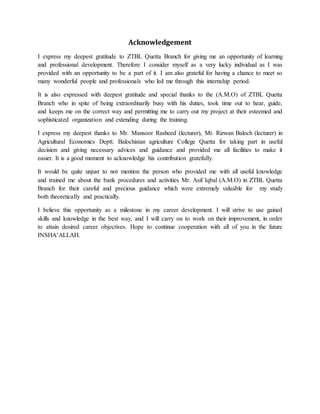 Zarai taraqiati bank ltd. | DOCX
