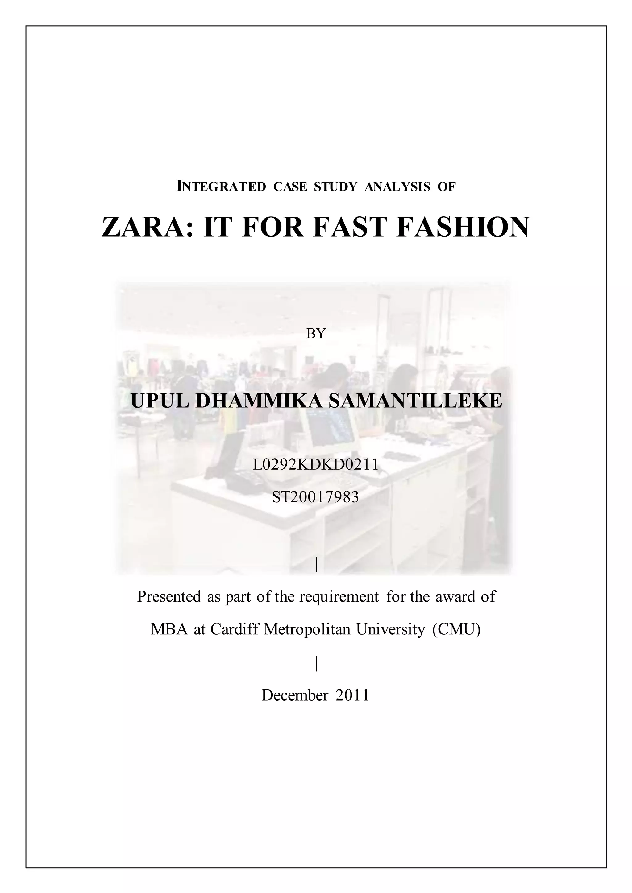 Zara it for fast fashion | DOCX