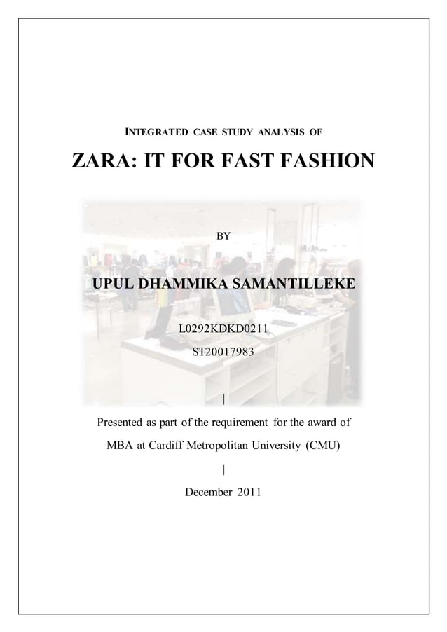 Zara it for fast fashion | DOCX | Apparel Industry | Industries