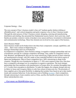 Zara Operations Management | PDF