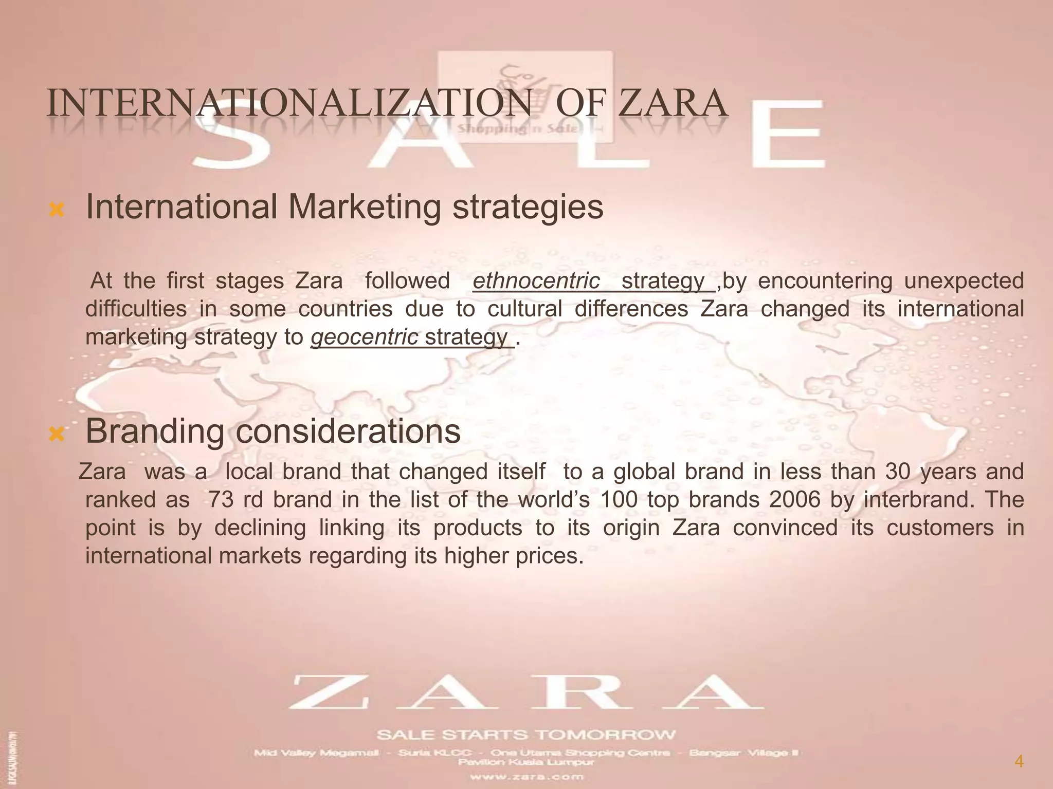Zara Internationalisation | PPTX