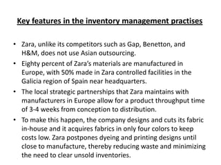 Zara Inventory Management | PPTX