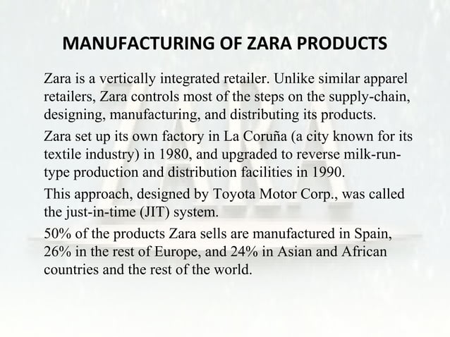 Zara ppt | PPT | Logistics | Business