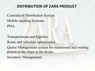 Zara ppt | PPT | Logistics | Business