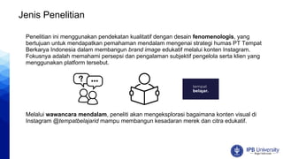 STRATEGI HUMAS PT TEMPAT BERKARYA INDONESIA DALAM MEMBANGUN BRAND IMAGE ...