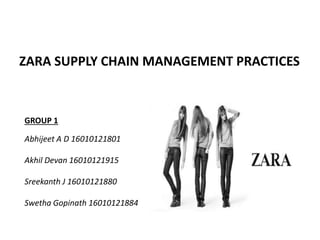 Zara supply chain management | PPTX | Logistics | Business