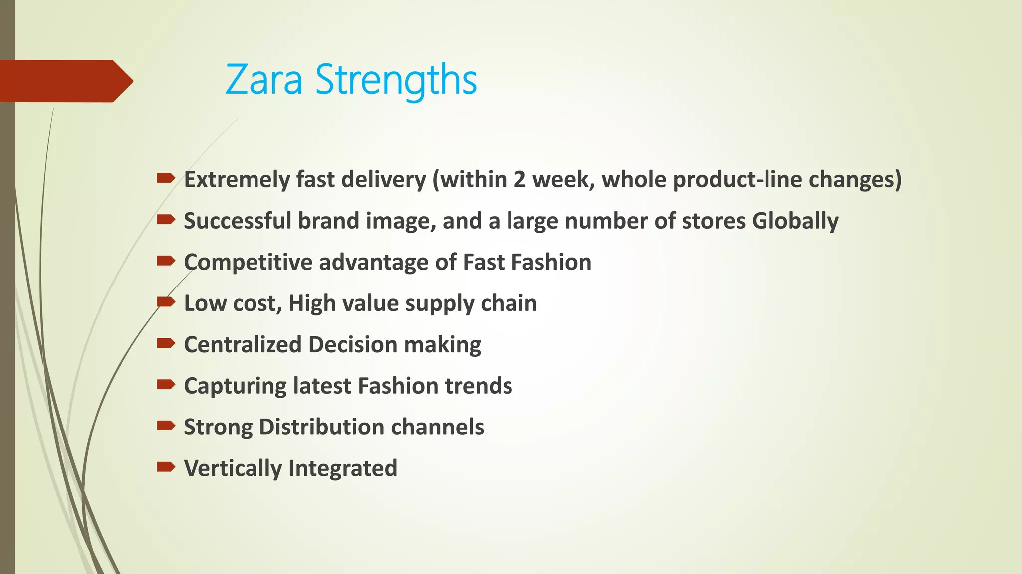 Zara Case Study (Value Chain Management) | PPTX