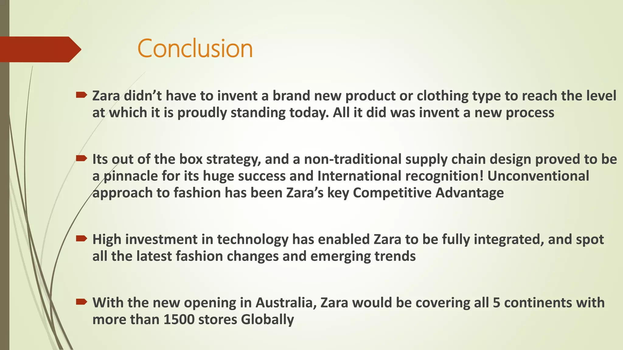Zara Case Study (Value Chain Management) | PPTX