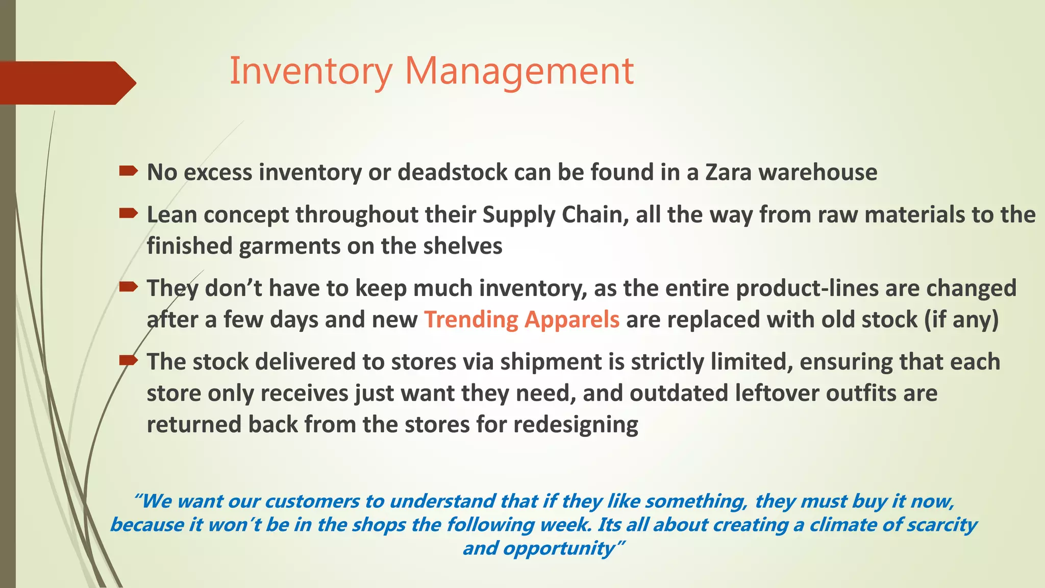 Zara Case Study (Value Chain Management) | PPTX