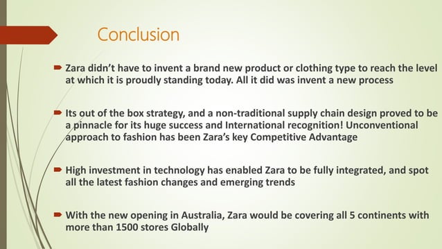 Zara Case Study (Value Chain Management) | PPTX | Apparel Industry ...