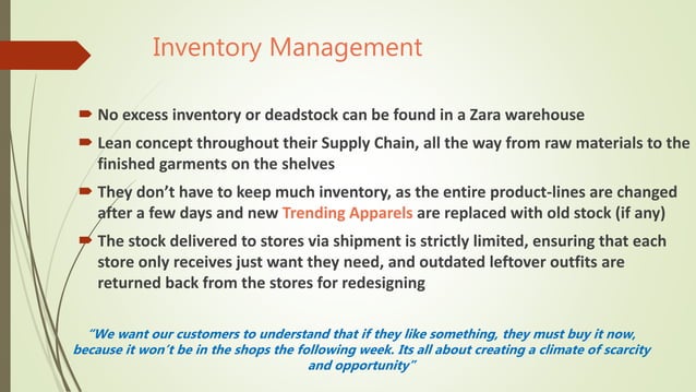 Zara Case Study (Value Chain Management) | PPTX | Apparel Industry ...