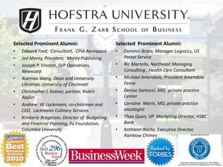 Zarb School EMBA Program | PPTX