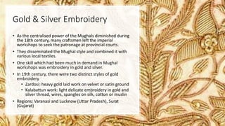 Zardosi Embroidery detailed Ppt and more | PDF