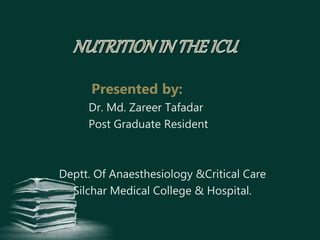 Nutrition in the icu | PPTX