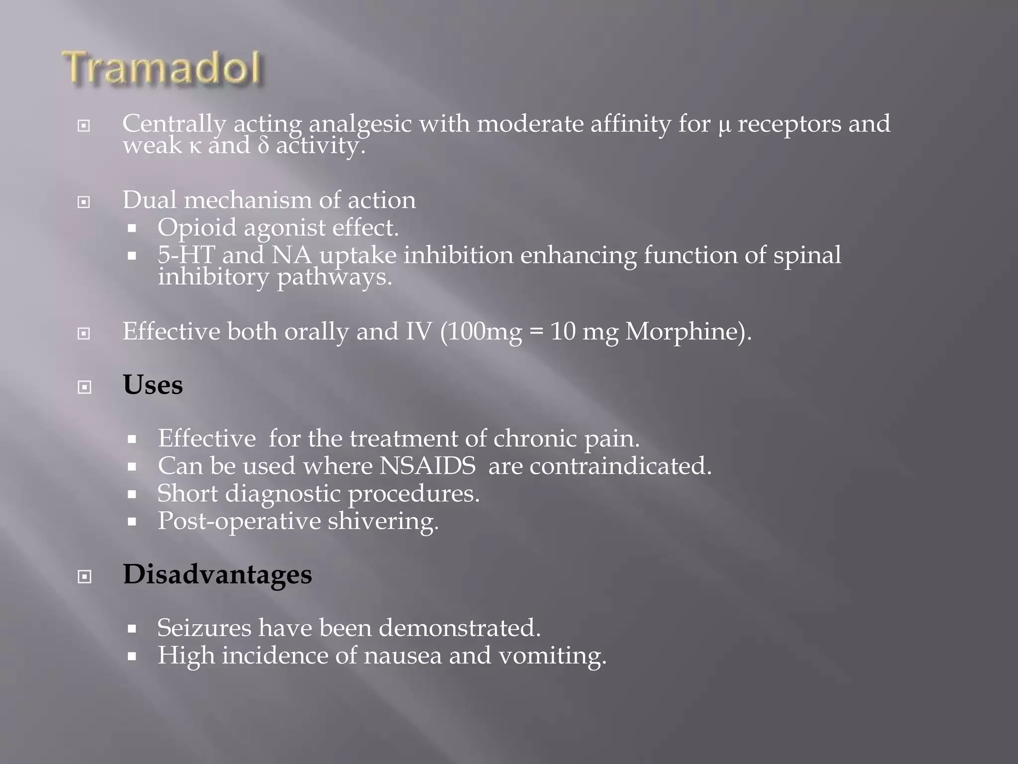 Opioids & Their Use in Anaesthesia | PPTX