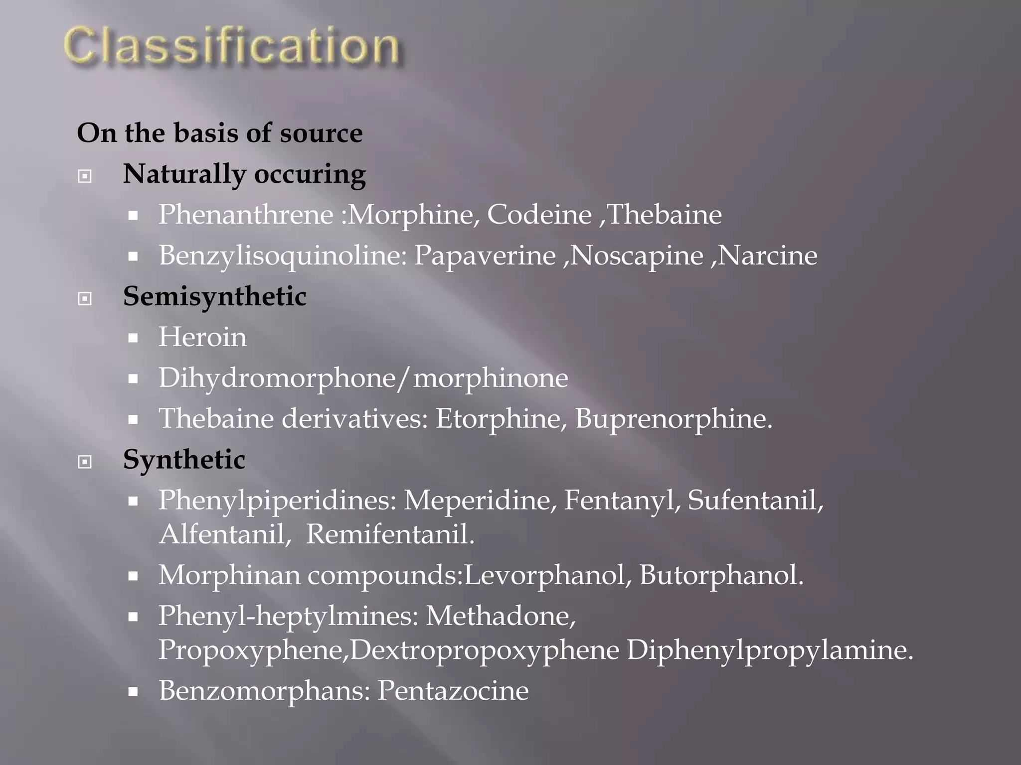 Opioids & Their Use in Anaesthesia | PPTX