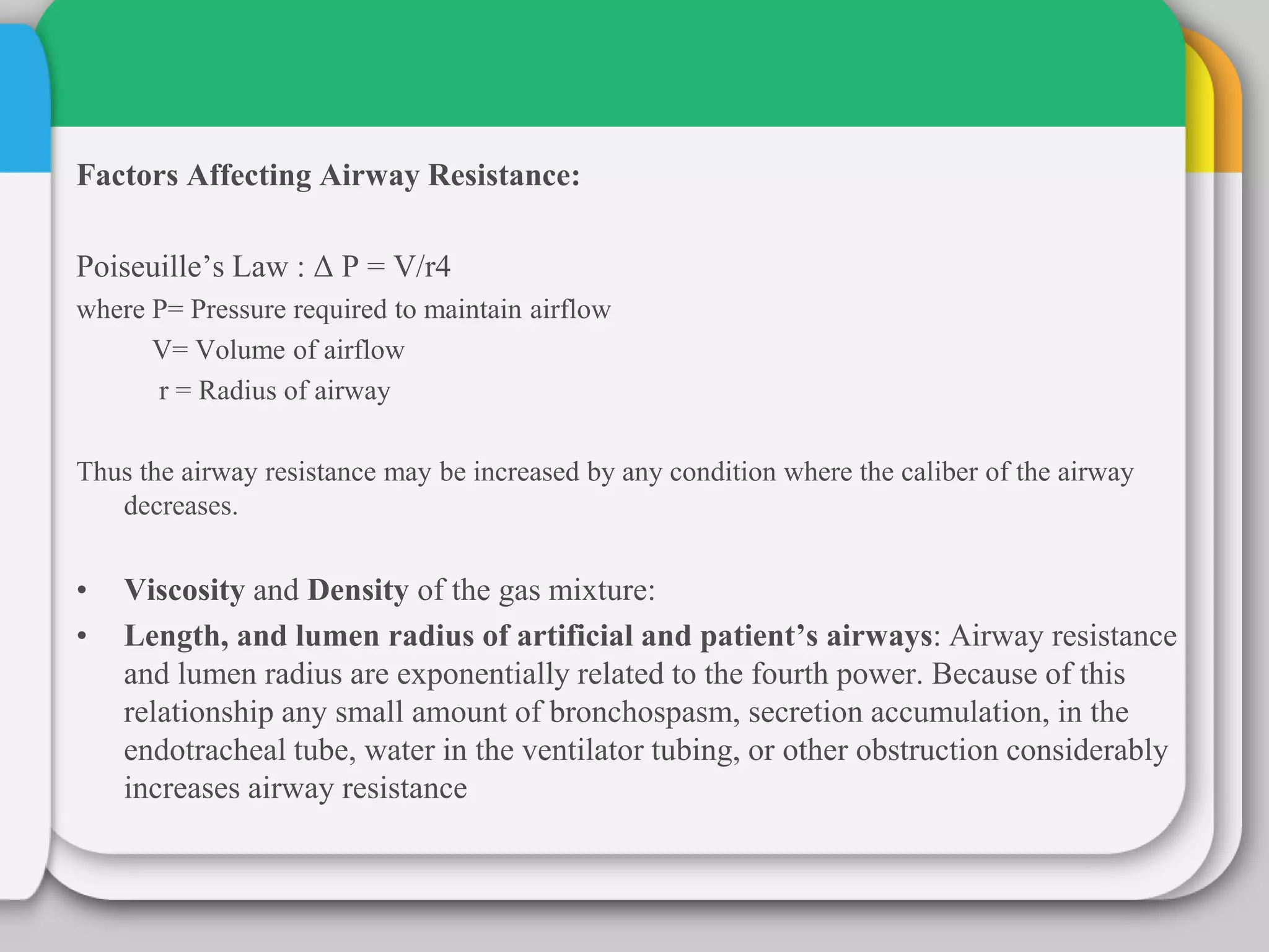 Compliance Resistance & Work Of Breathing | PPT