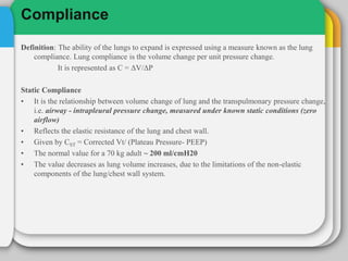 Compliance Resistance & Work Of Breathing | PPT