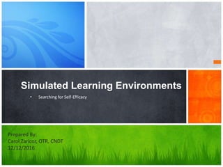 Simulated Learning Environments | PPTX