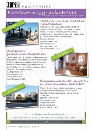 Asunto Espanjasta: Zariko Matka11 - messuesite | PDF