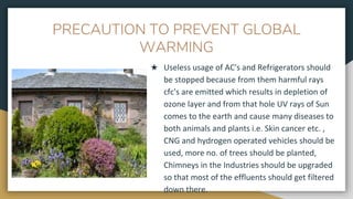 Global warming ppt for class 7th | PPTX