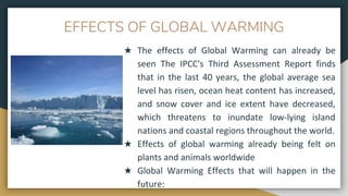 Global warming ppt for class 7th | PPTX