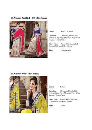 Heustyle Cream Zari Saree | PDF
