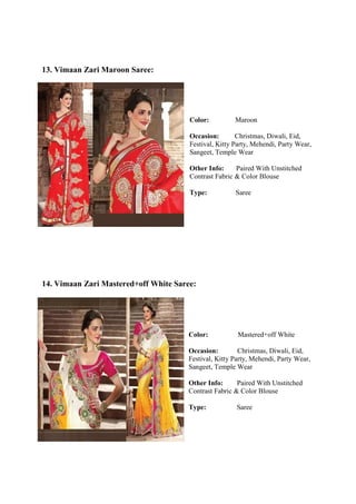 Heustyle Cream Zari Saree | PDF