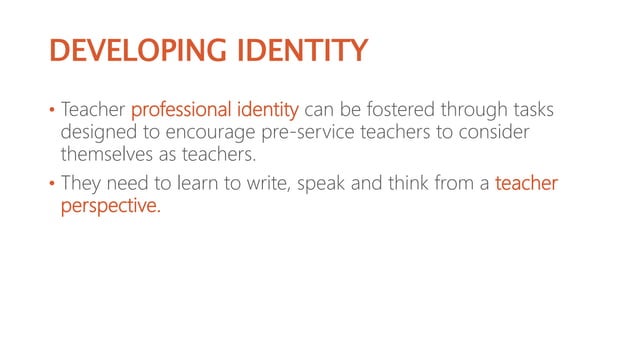 Supporting students to develop their teacher identity through ...