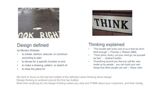 Design Thinking: A Common Sense Process | PPT