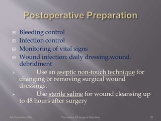 Prevention of Surgical Infection | PPTX