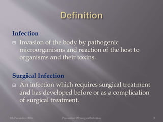 Prevention of Surgical Infection | PPTX